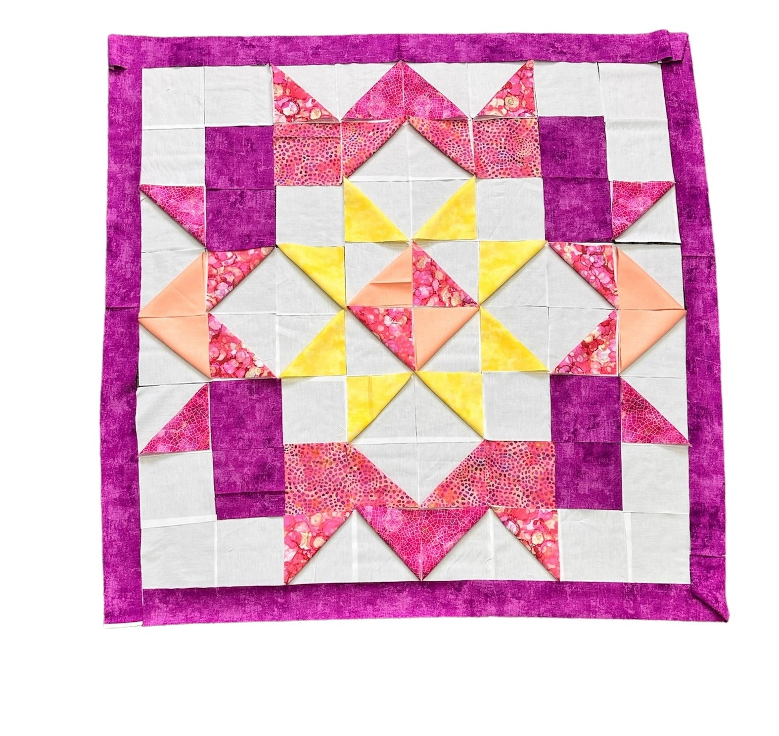 Carpenter Star Variation queen size quilt kit 87”all pre cut Northcott ...