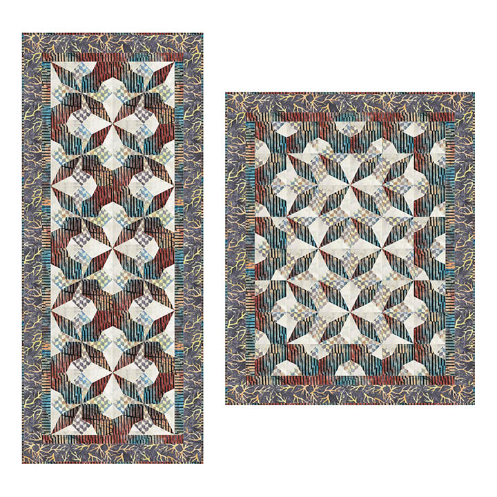 Banyan Batik Artic Circle Triple Play tall 20x48" quilt kit top and bi ...